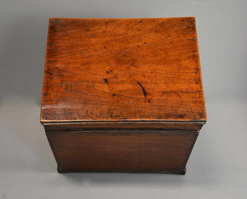 Antiques Atlas - 18thc Elm Box In The Form Of Chest Of Drawers ...