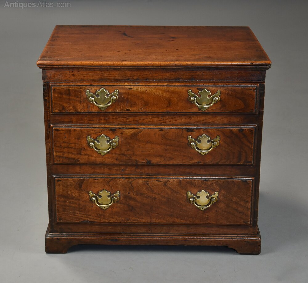 Antiques Atlas - 18thc Elm Box In The Form Of Chest Of Drawers ...