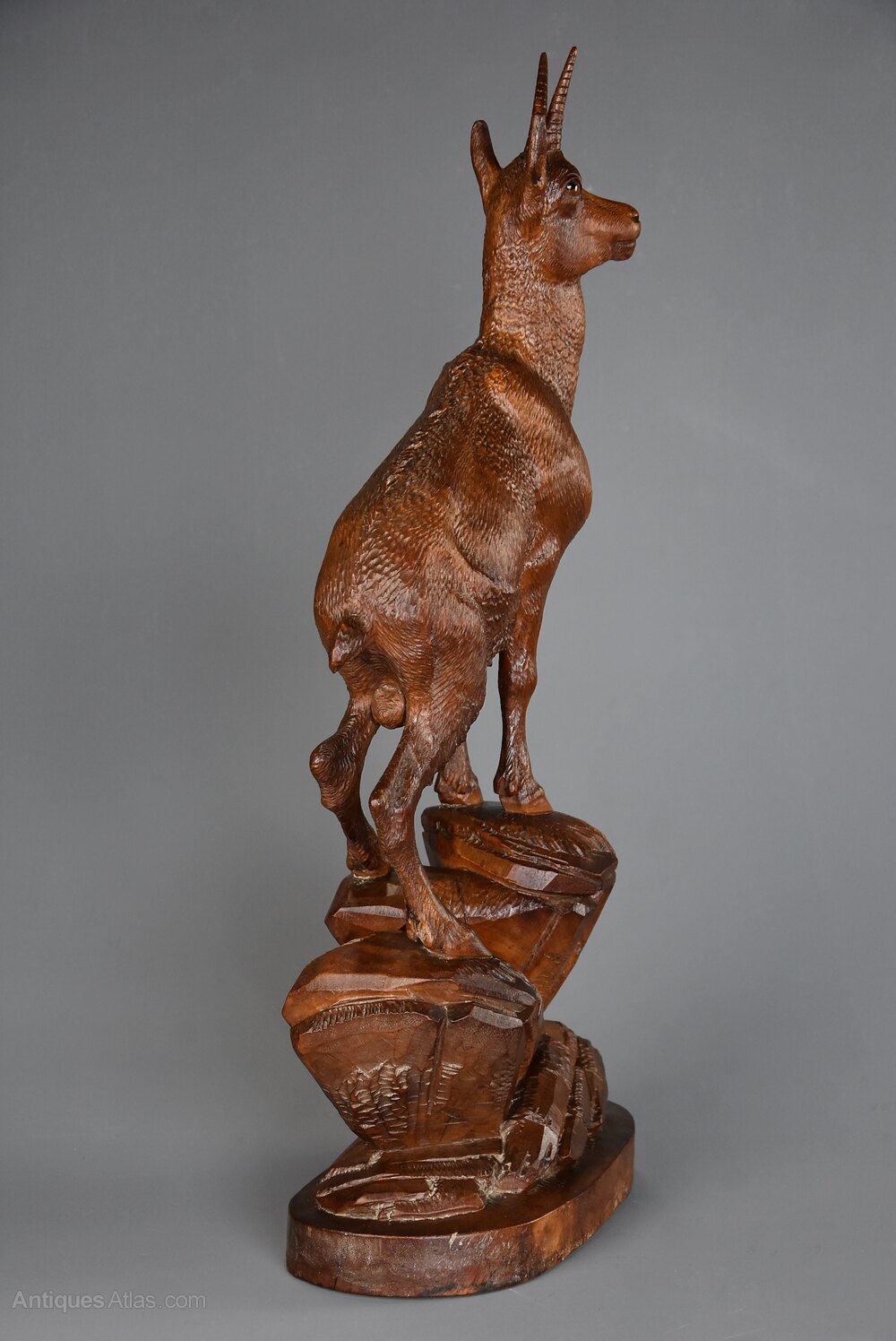 Antiques Atlas - 19thc Black Forest Finely Carved Figure Of An Ibex ...