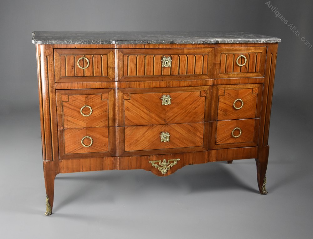 19thc French Louis XVI Style Tulipwood Commode - Antiques Atlas