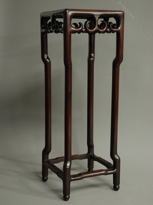 Chinese Hardwood Pot Stand - Antiques Atlas