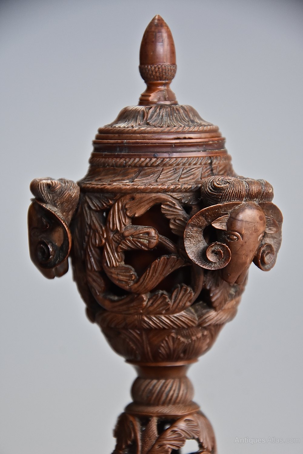 Antiques Atlas - Late 18thc Finely Carved Coquilla Nut Inkwell