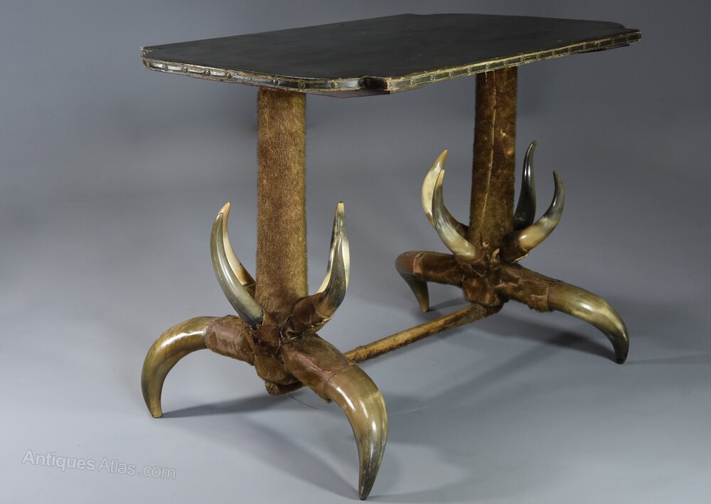 Late 19thc Highly Decorative German Cow Horn Table as304a2153 / LVS1040 ...