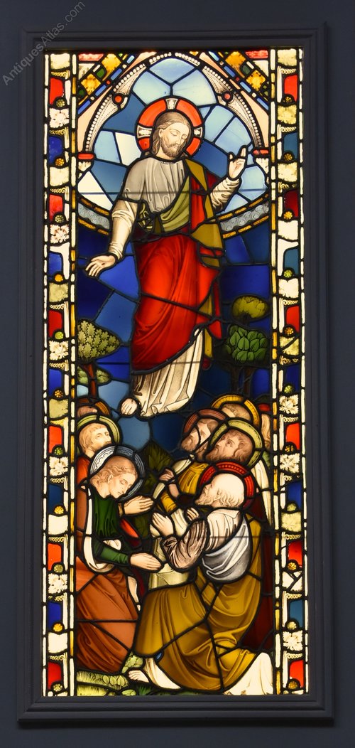 Antiques Atlas - Stunning Large-scale Stained Glass Triptych