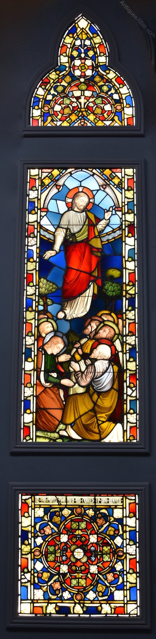 Antiques Atlas - Stunning Large-scale Stained Glass Triptych