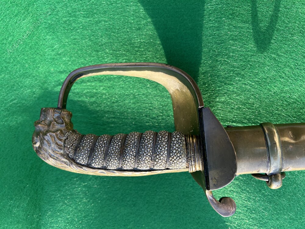 Antiques Atlas - British 1827/46 Naval Officers Sword C/w Scabbard ...