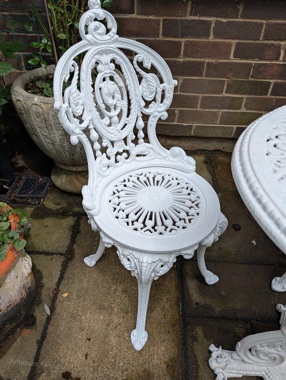 Antiques Atlas - Set 4 Cast-iron Garden Chairs, Coalbrookdale Table ...