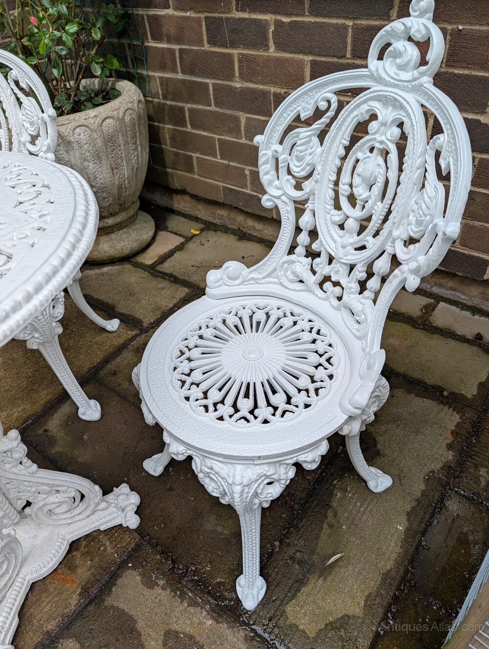 Antiques Atlas - Set 4 Cast-iron Garden Chairs, Coalbrookdale Table ...