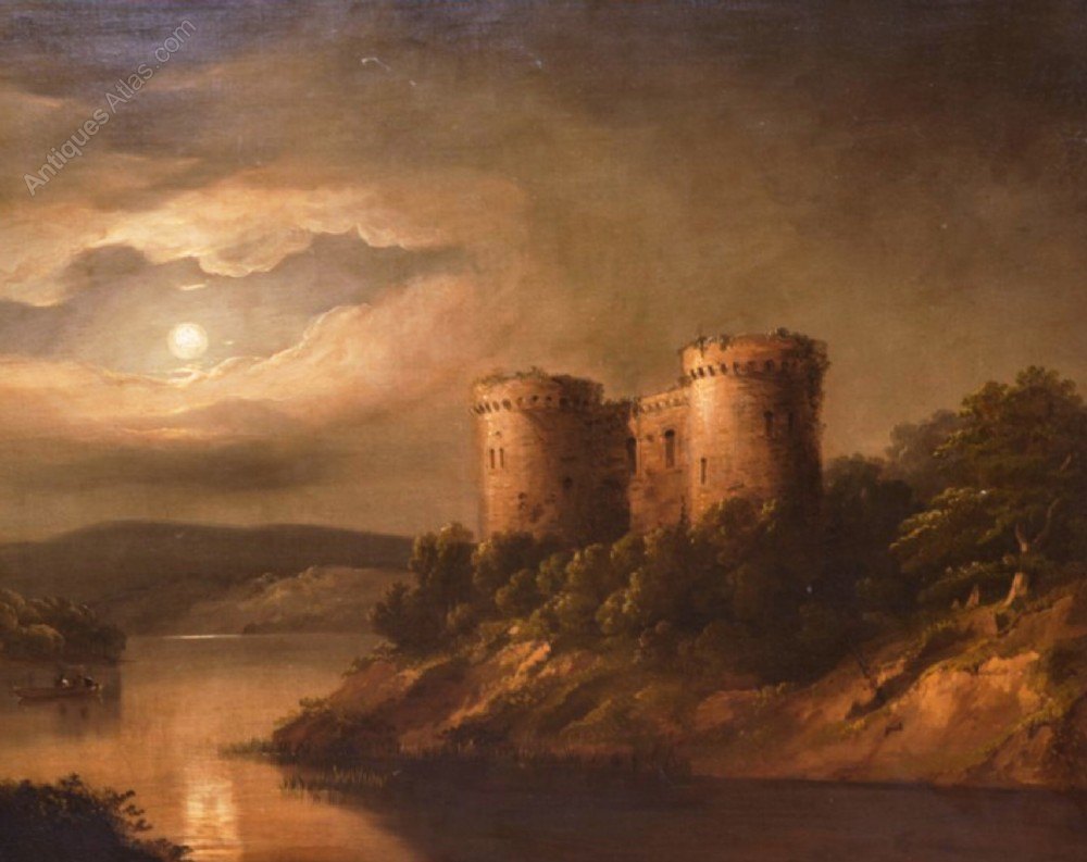 Antiques Atlas - Scottish Loch Castle Painting Alexander Nasmyth
