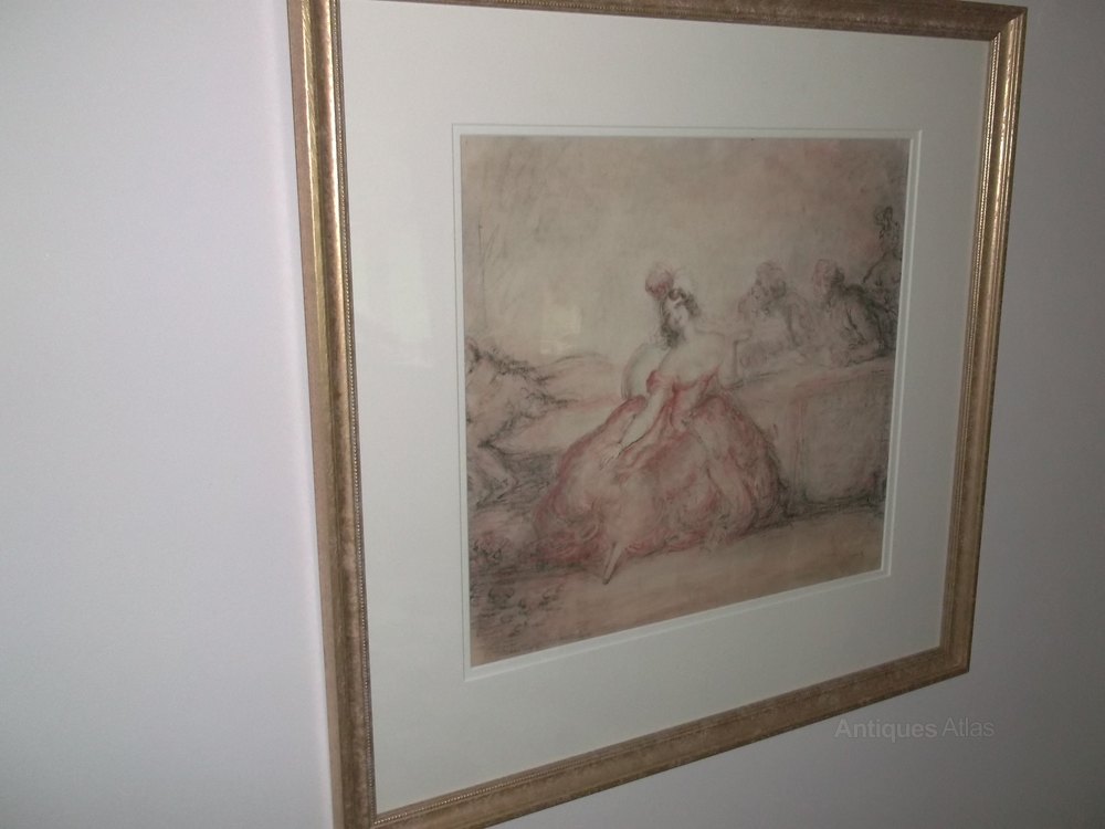 Antiques Atlas - Line And Wash Drawing