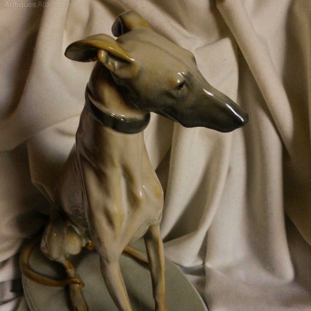 Antiques Atlas - Porcelain Greyhound as1041a002 / 202