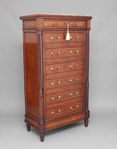 19th Century Mahogany Semainier Chest - Antiques Atlas