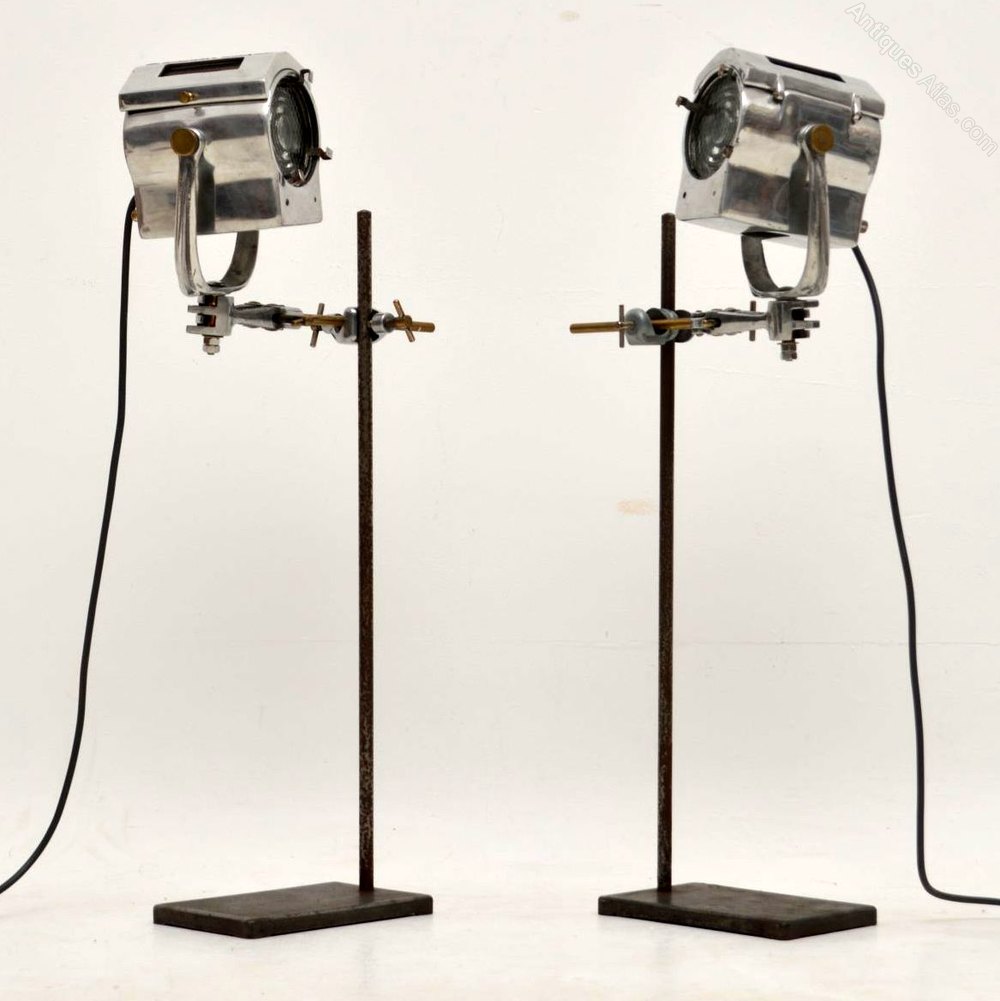 Antiques Atlas - 1950s Pair Of Vintage Spotlights / Table Lamps