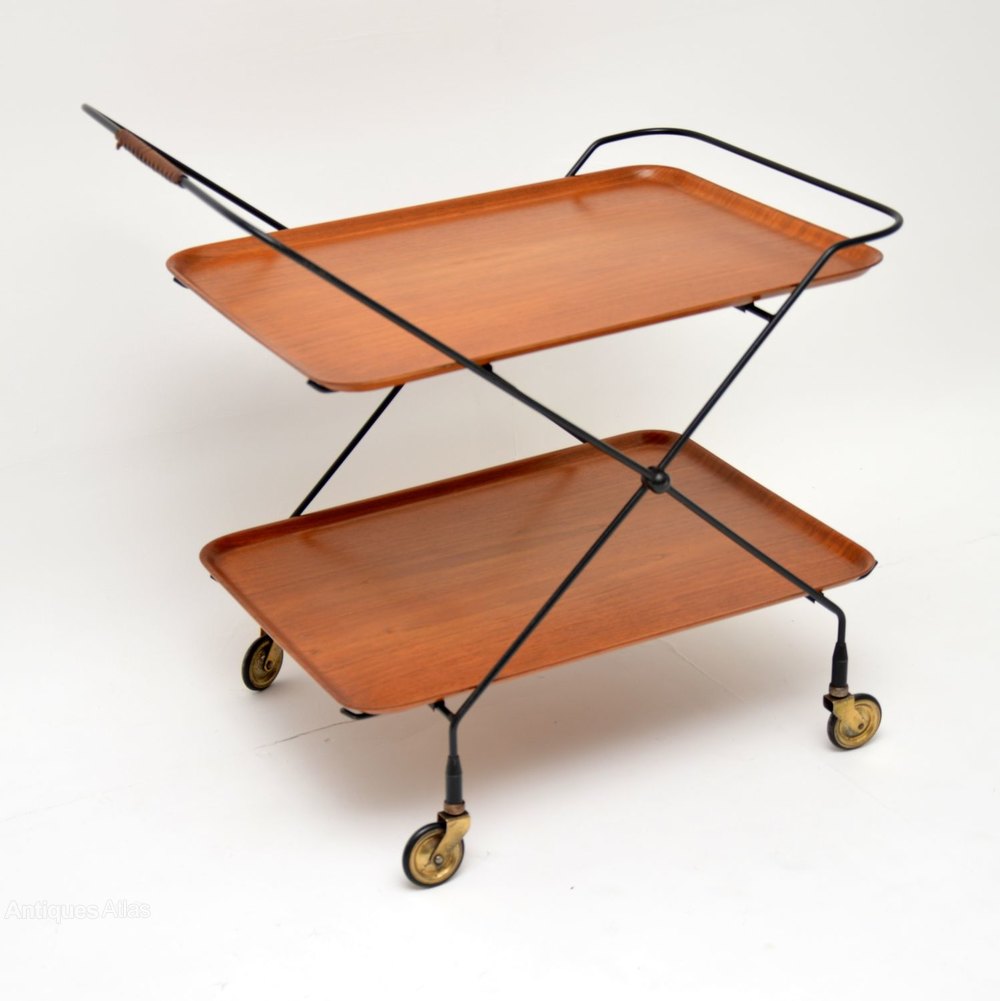 Antiques Atlas - 1960's Pair Of Vintage Swedish Teak Side Trolleys