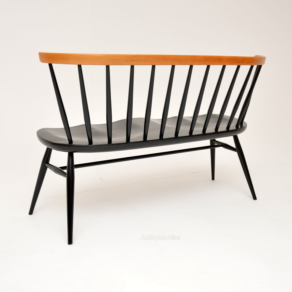 Antiques Atlas - 1960's Vintage Ercol Love Seat Bench as592a8115 / 5891