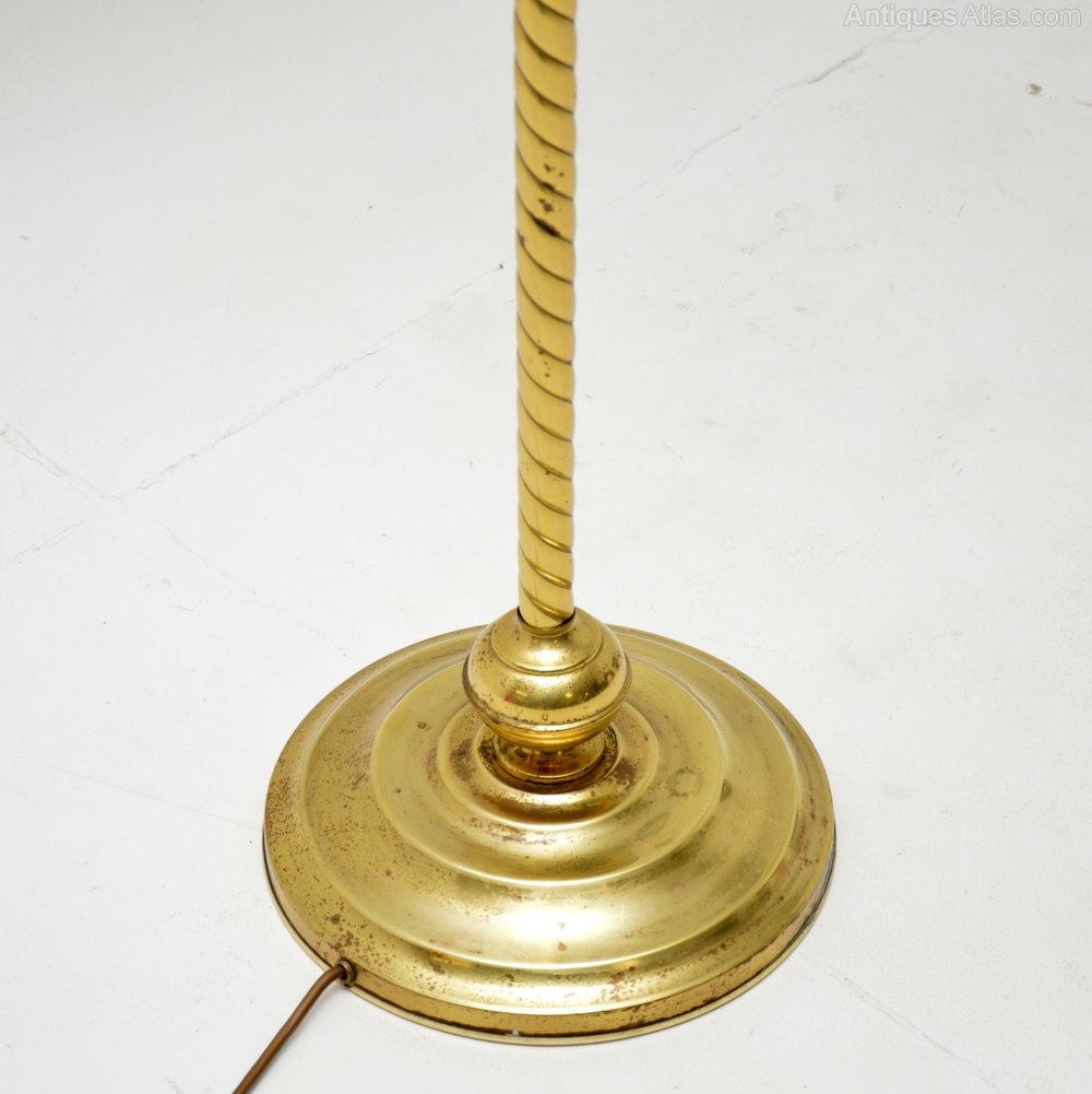 Antiques Atlas - 1960's Vintage French Brass Rope Twist Floor Lamp