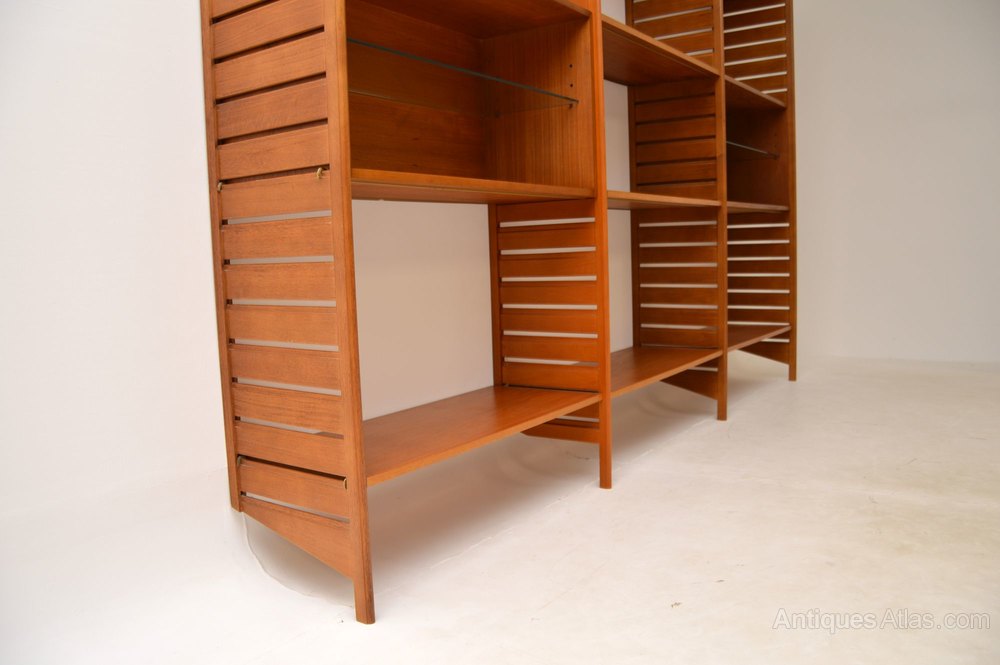 Antiques Atlas - 1960's Vintage Teak Ladderax Wall Unit Bookcase