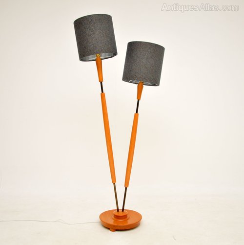 Antiques Atlas - 1960's Vintage Two Headed Floor Lamp