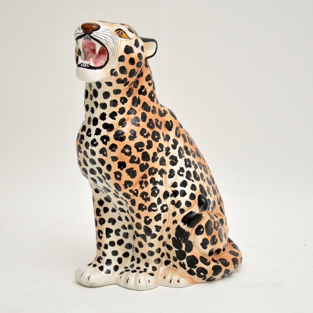 Antiques Atlas - 1970’s Large Vintage Porcelain Leopard Sculpture ...