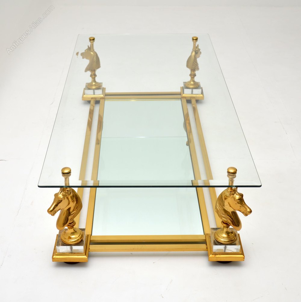 Antiques Atlas - 1970's Vintage Brass & Glass Coffee Table