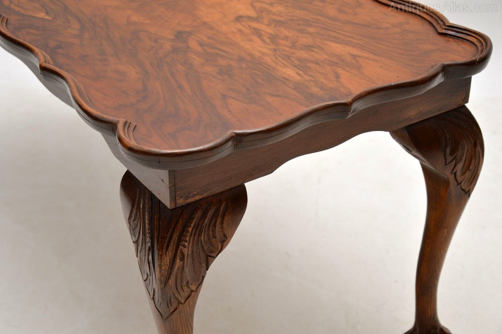 Antique Burr Walnut Pie Crust Coffee Table - Antiques Atlas