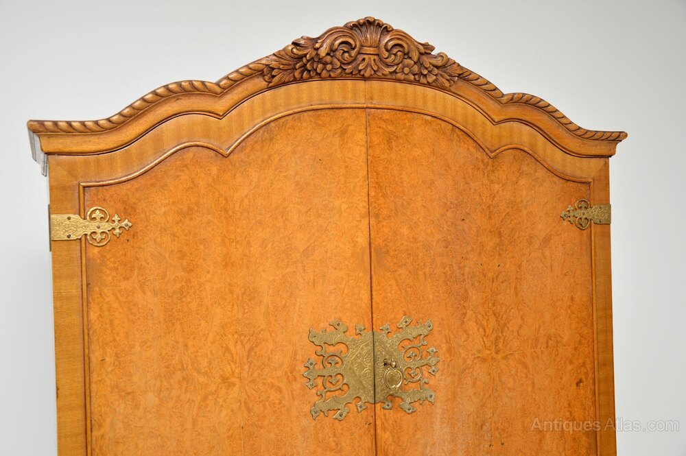 Antique Burr Walnut Queen Anne Style Cocktail Cabinet as592a14737 ...