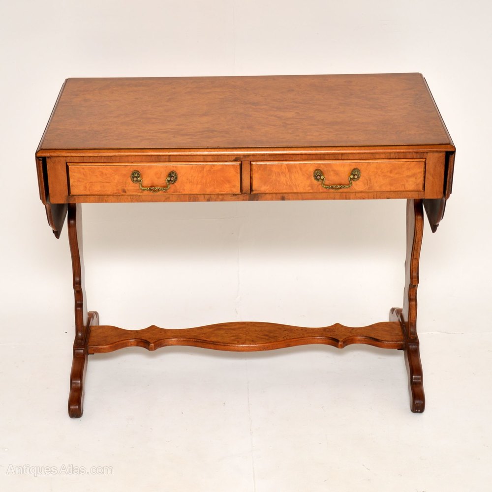Antique Burr Walnut Sofa Table - Antiques Atlas