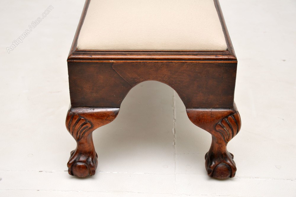 Antique Chippendale Style Long Foot Stool - Antiques Atlas