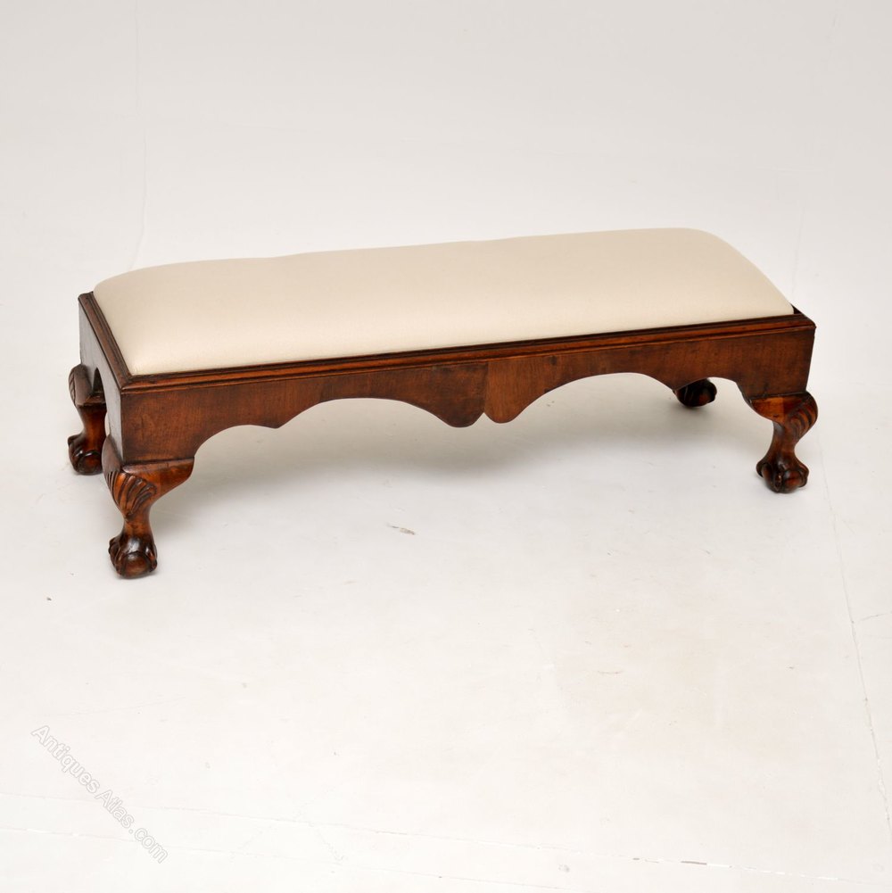 Antique Chippendale Style Long Foot Stool - Antiques Atlas