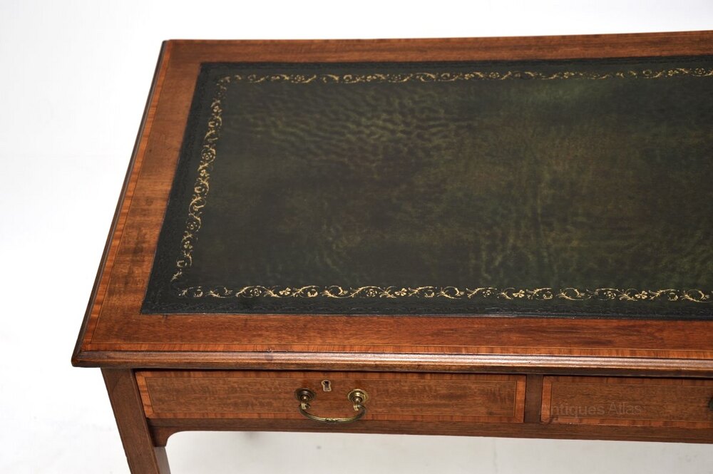 Antique Edwardian Inlaid Mahogany Desk as592a14657 / 12873 - Antiques Atlas