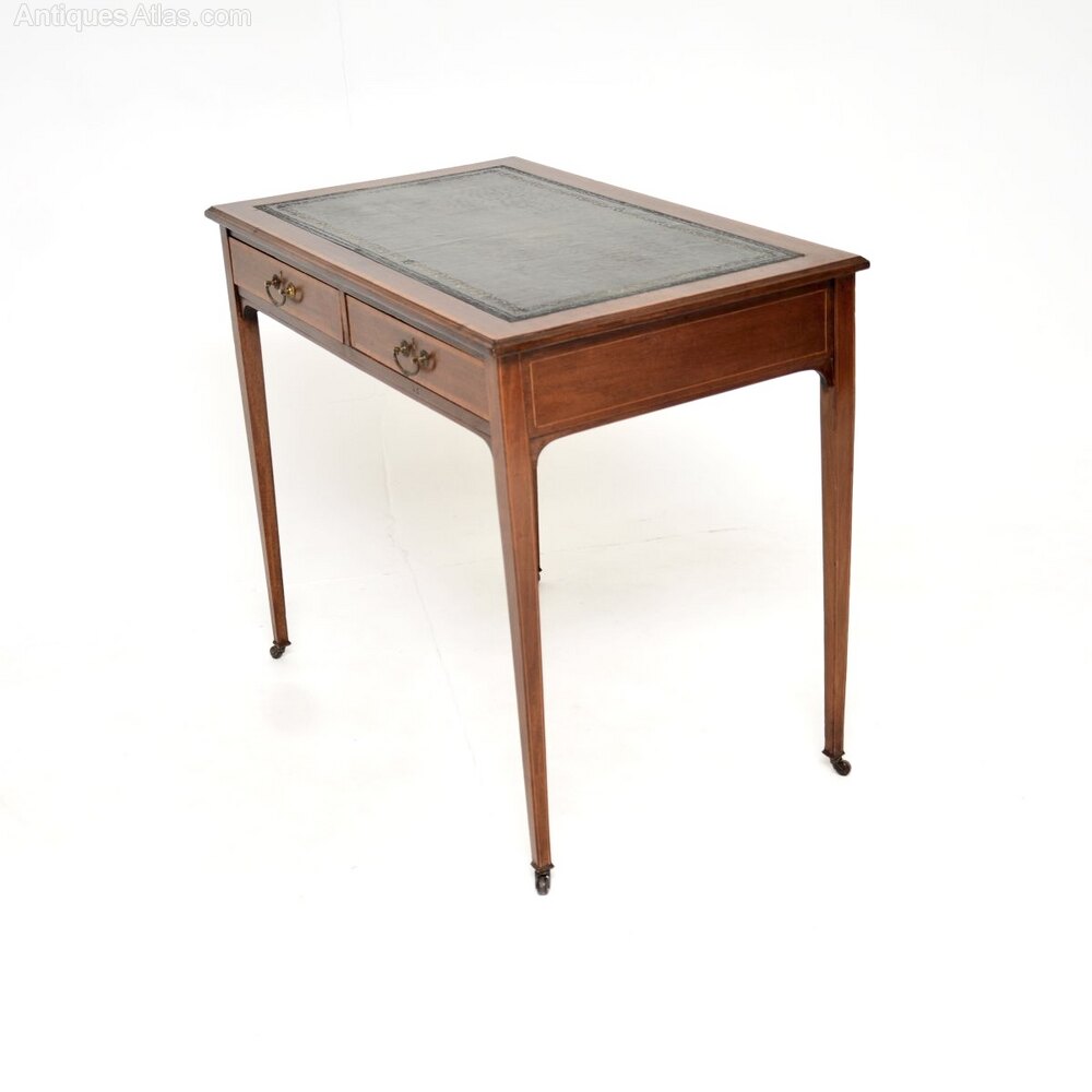 Antique Edwardian Inlaid Mahogany Desk as592a14657 / 12873 - Antiques Atlas