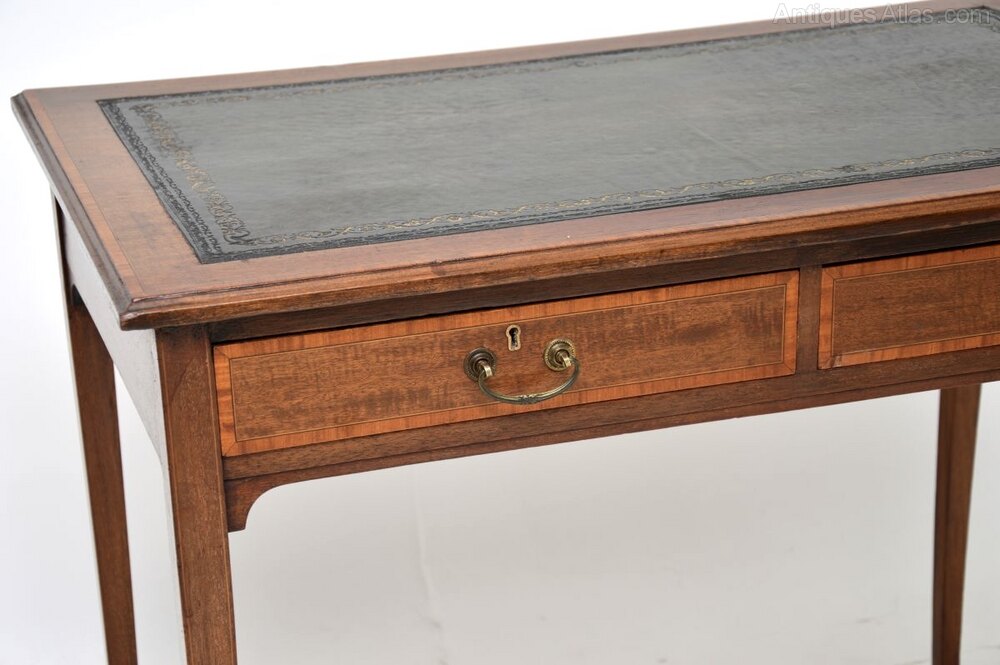Antique Edwardian Inlaid Mahogany Desk as592a14657 / 12873 - Antiques Atlas