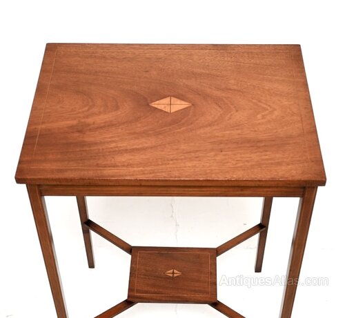 Antique Edwardian Inlaid Mahogany Side Table as592a14600 / 12814 ...