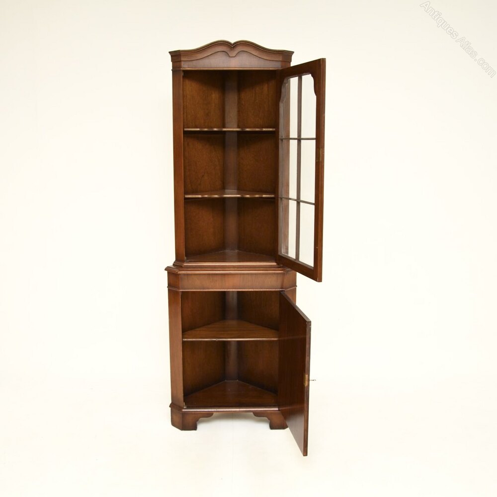 Antiques Atlas - Antique Georgian Style Burr Walnut Corner Cabinet ...