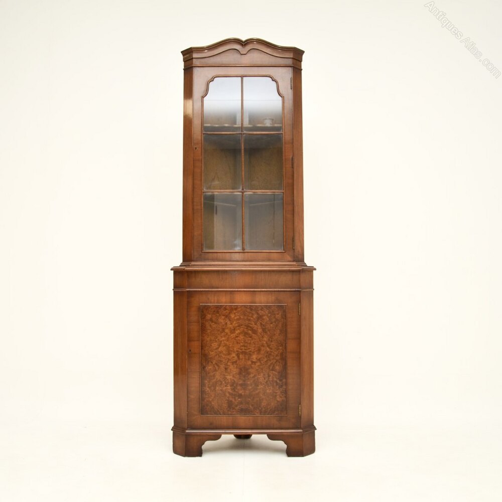 Antiques Atlas - Antique Georgian Style Burr Walnut Corner Cabinet ...
