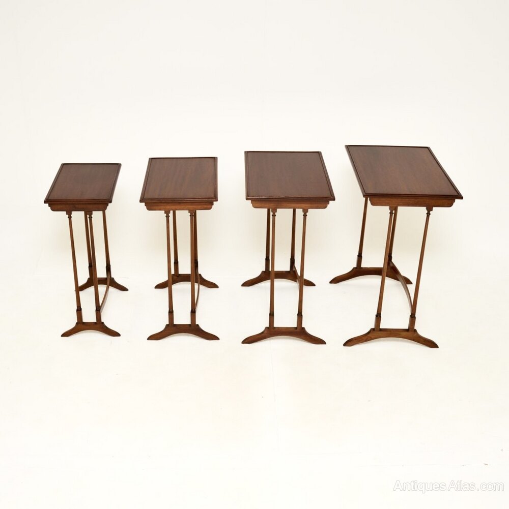 Antique Mahogany Nest Of Four Tables as592a12654 / 10865 - Antiques Atlas