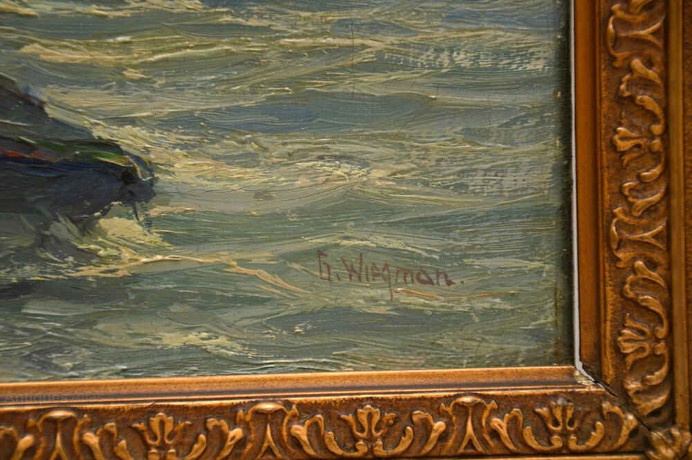 Antiques Atlas - Antique Oil Painting On Canvass By Gerard Wiegman