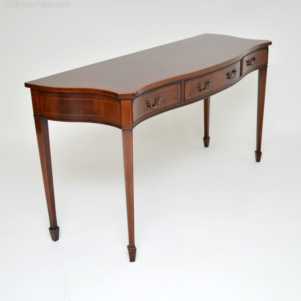 Antiques Atlas - Sheraton Style Inlaid Mahogany Console Table