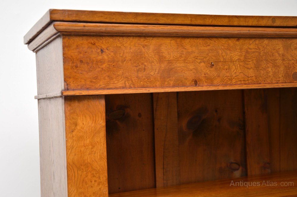 Antique Victorian Pollard Oak Open Bookcase - Antiques Atlas