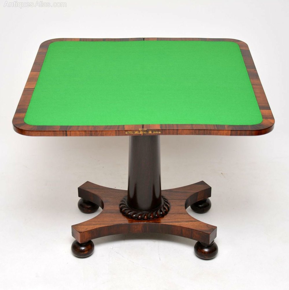 Antique William IV Rosewood Card Table - Antiques Atlas