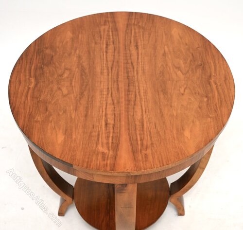 Art Deco Figured Walnut Side / Coffee Table as592a14665 / 12883 ...