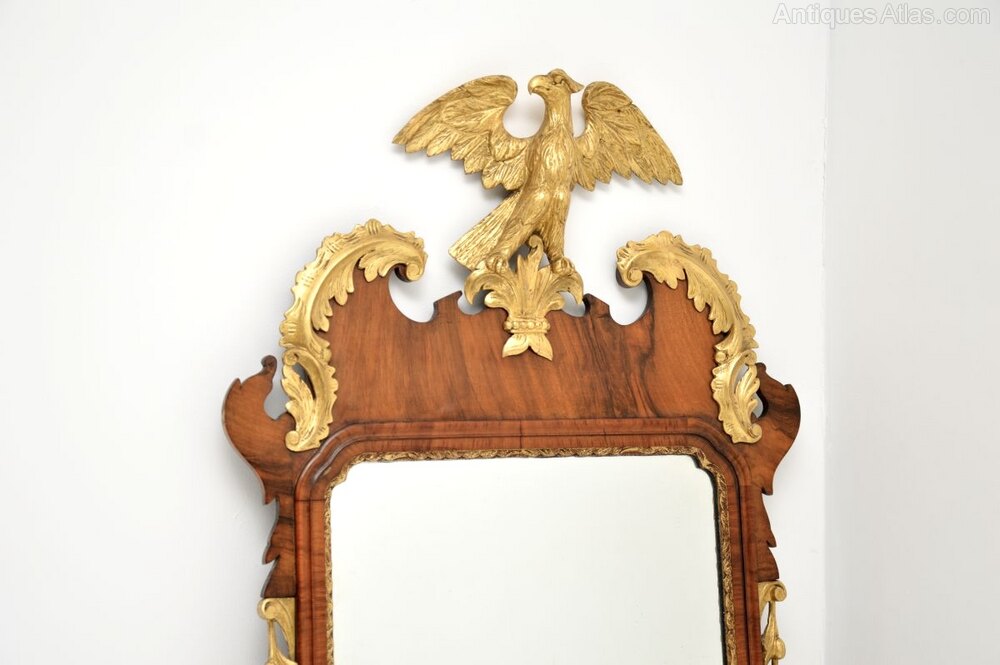 Antiques Atlas - Large Antique Georgian Period Mahogany Gilt Mirror ...