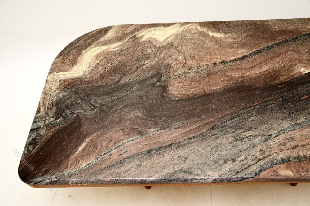 Antiques Atlas - Large Danish Vintage Marble Top Coffee Table ...