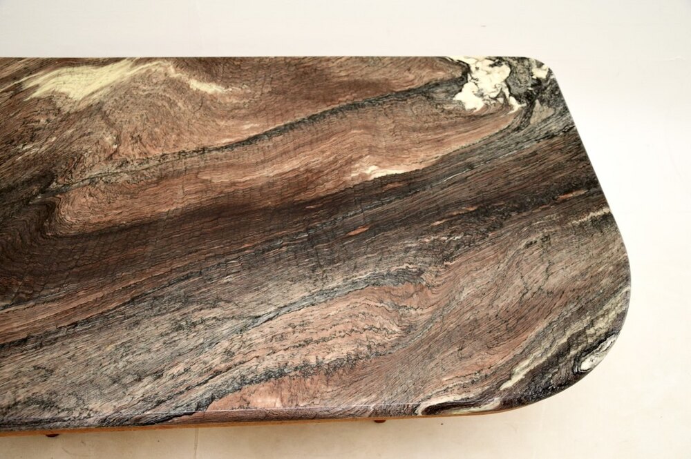 Antiques Atlas - Large Danish Vintage Marble Top Coffee Table ...