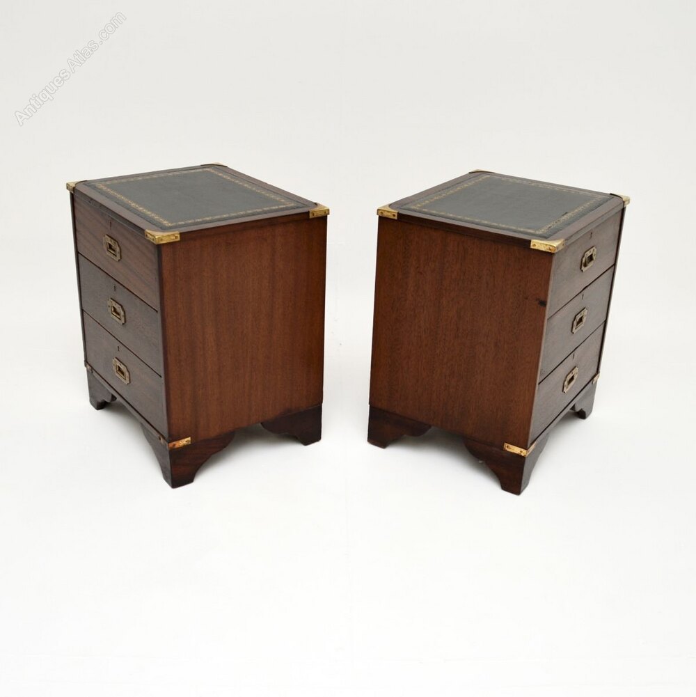 Pair Of Antique Campaign Style Mahogany Chests as592a12545 / 10750 ...