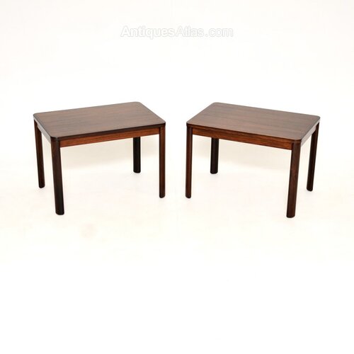 Antiques Atlas - Pair Of Danish Vintage Rosewood Side Tables ...