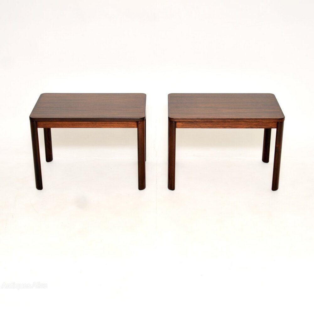 Antiques Atlas - Pair Of Danish Vintage Rosewood Side Tables ...