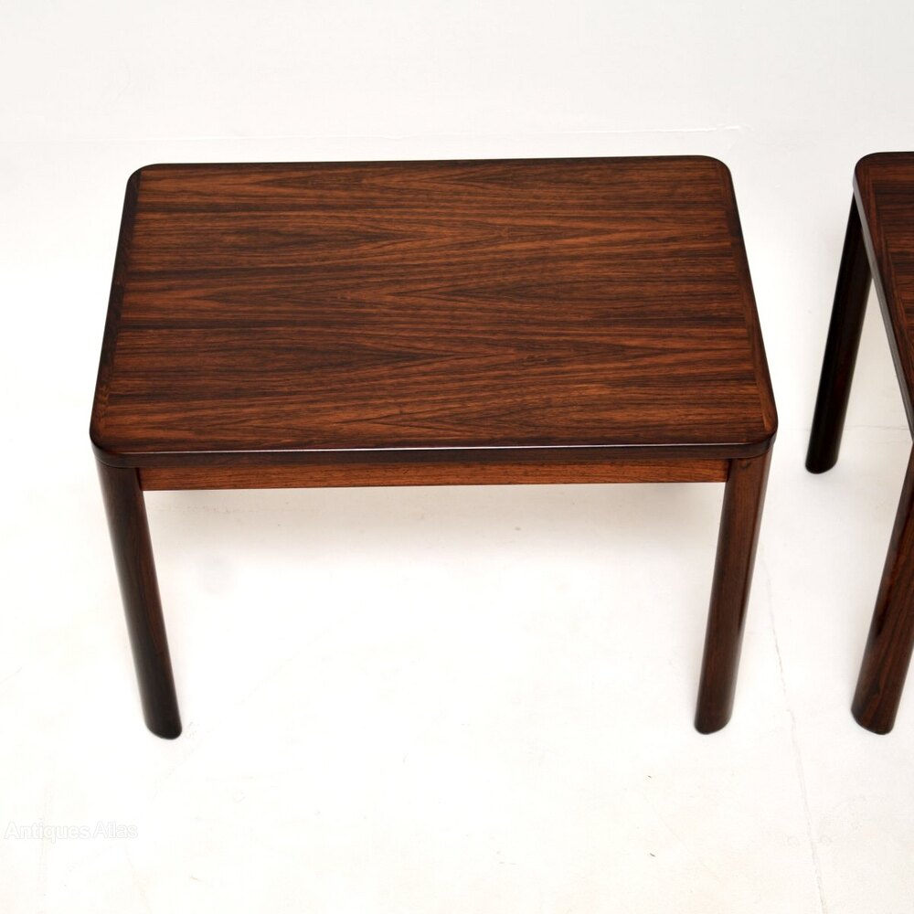 Antiques Atlas - Pair Of Danish Vintage Rosewood Side Tables ...