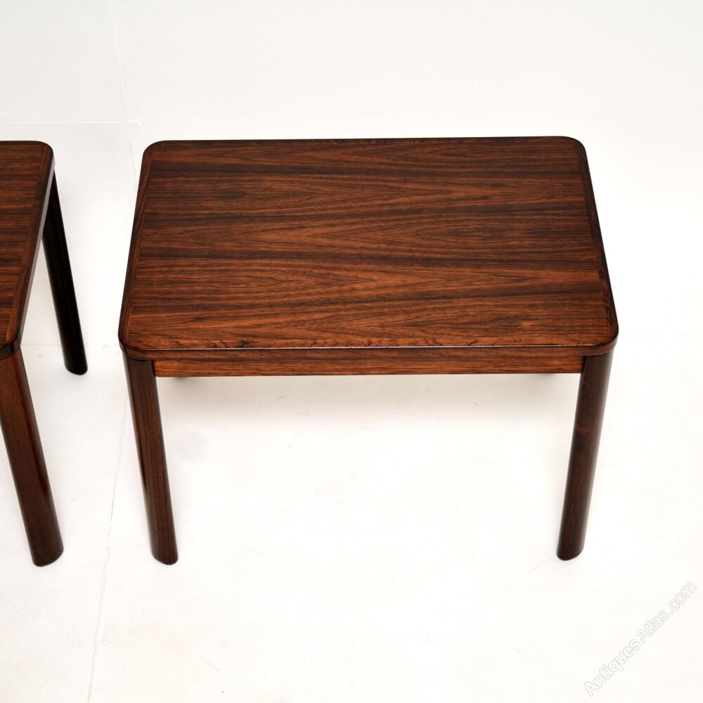Antiques Atlas - Pair Of Danish Vintage Rosewood Side Tables ...