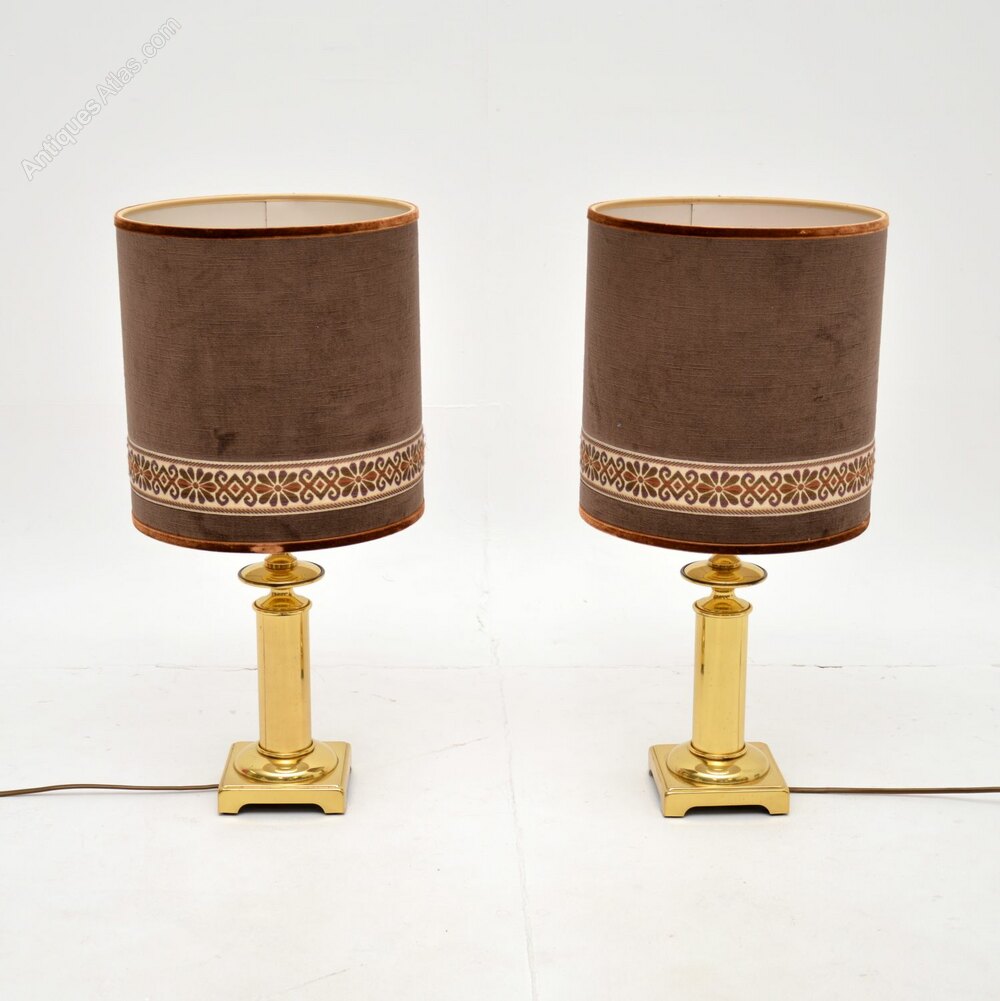 Antiques Atlas - Pair Of Vintage Brass Table Lamps